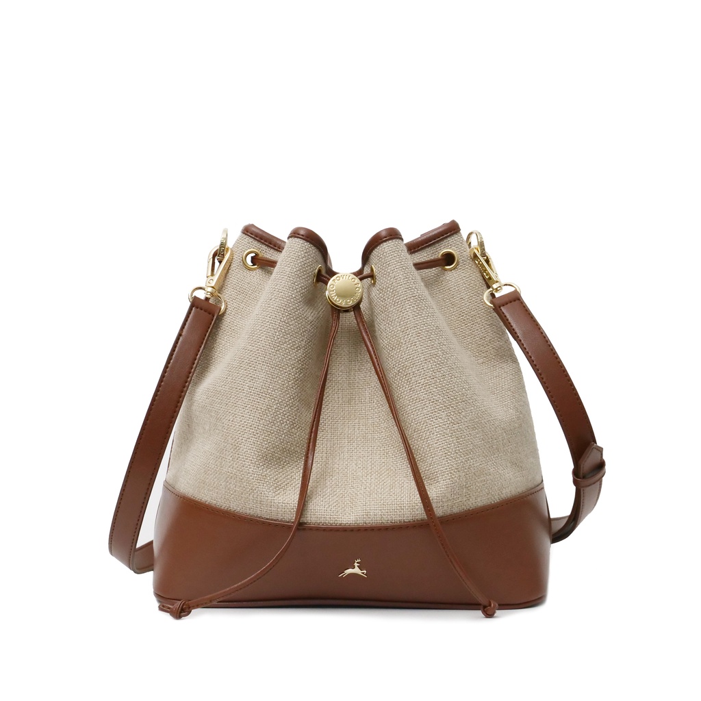 Jual POVILO PUSPA BUCKET BAG BEIGE | Shopee Indonesia