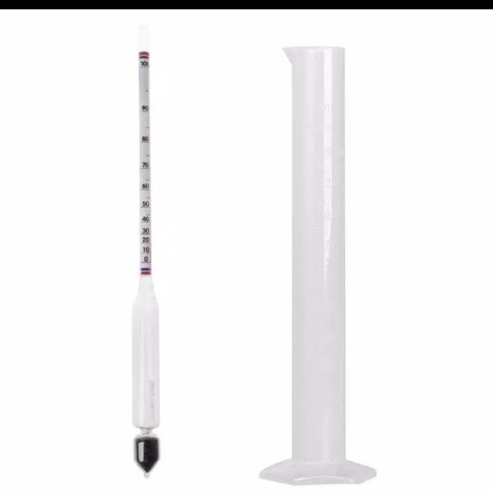 Jual Alkoholmeter 0-100/Alkohol meter & Measuring 100 ml Kadar Alkohol ...