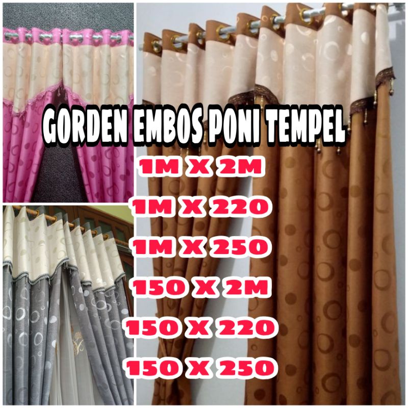 Jual gorden embos poni tempel tinggi 250cm | Shopee Indonesia