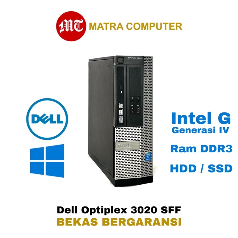 Jual Komputer kantor PC DELL pentium G intel generasi 4 3020 sff siap pakai | Shopee Indonesia