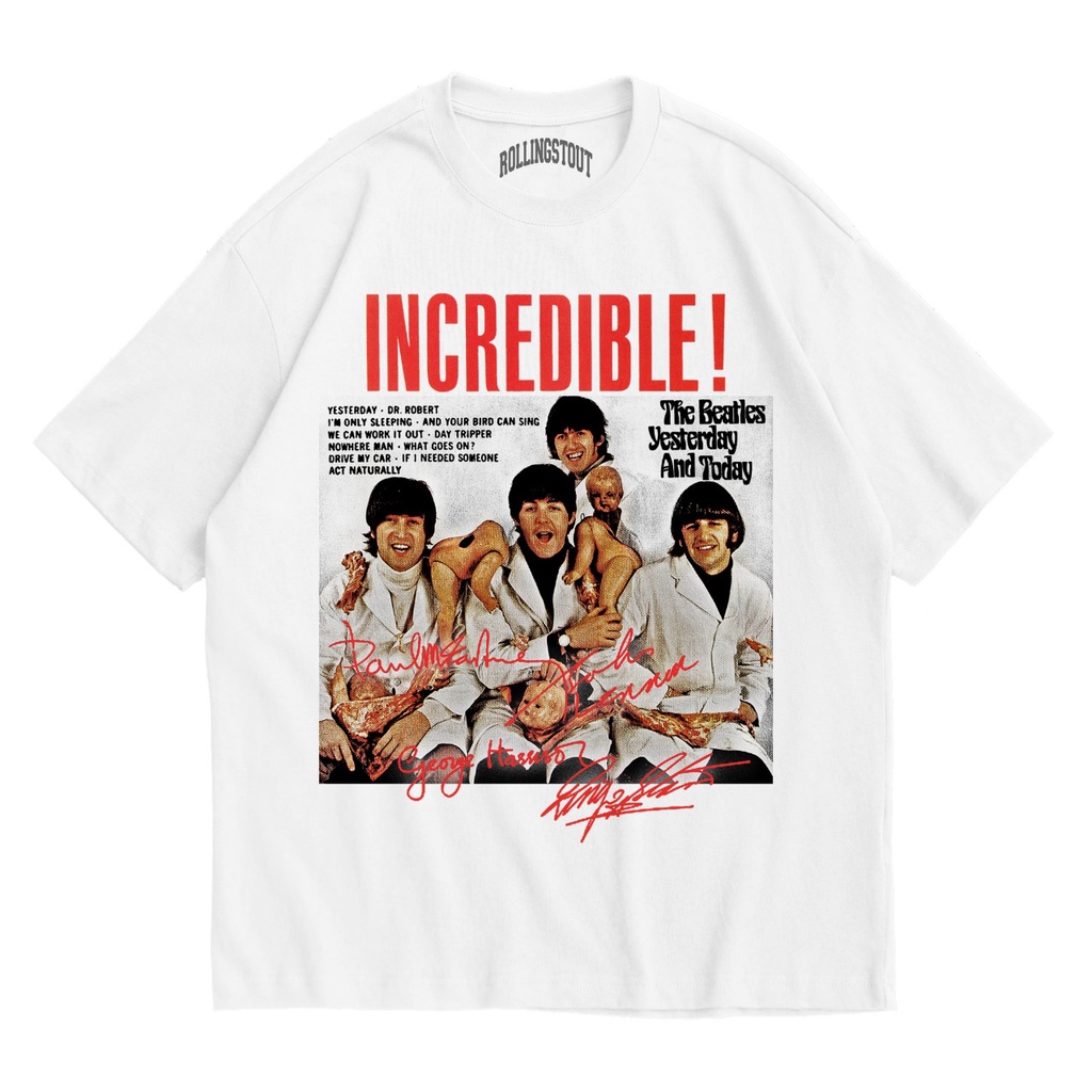 Jual Rollingstout Tshirt - The Beatles Puasa | Kaos Band | John Lennon | Parodi Band & Film ...