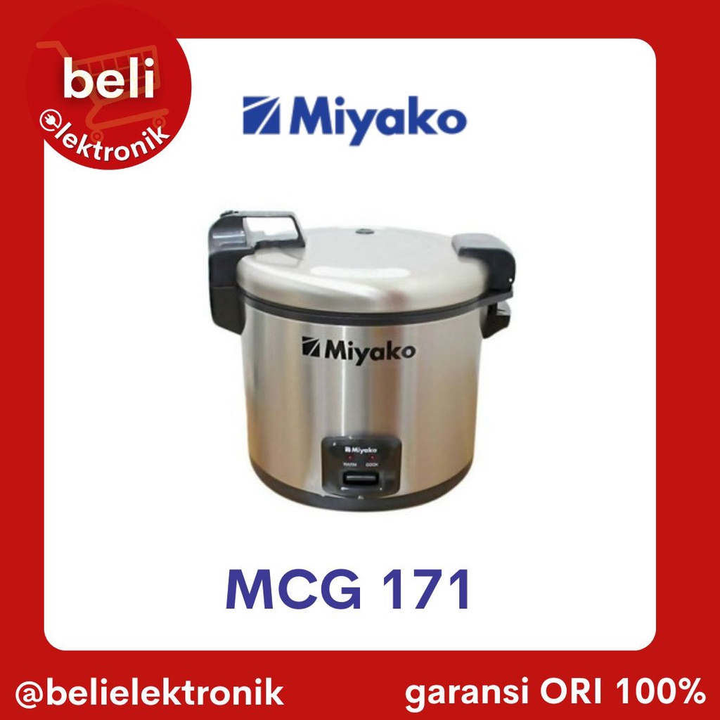 Jual MIYAKO Rice Cooker/Magic Com Jumbo 2 In 1 MCG-171 Kapasitas 6 ...