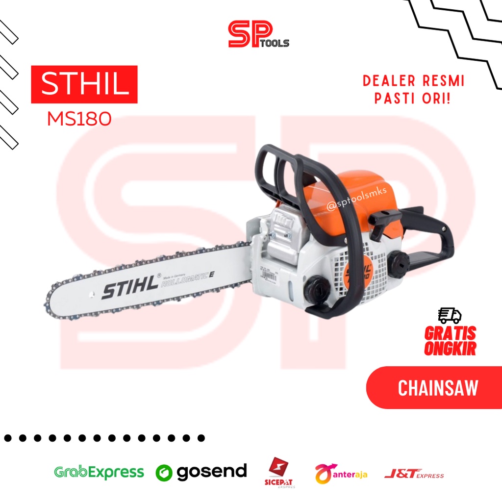 Jual MESIN CHAINSAW CHAIN SAW POTONG KAYU 16" 16 INCH STIHL MS180 MS 180 Spesifikasi Mesin ...