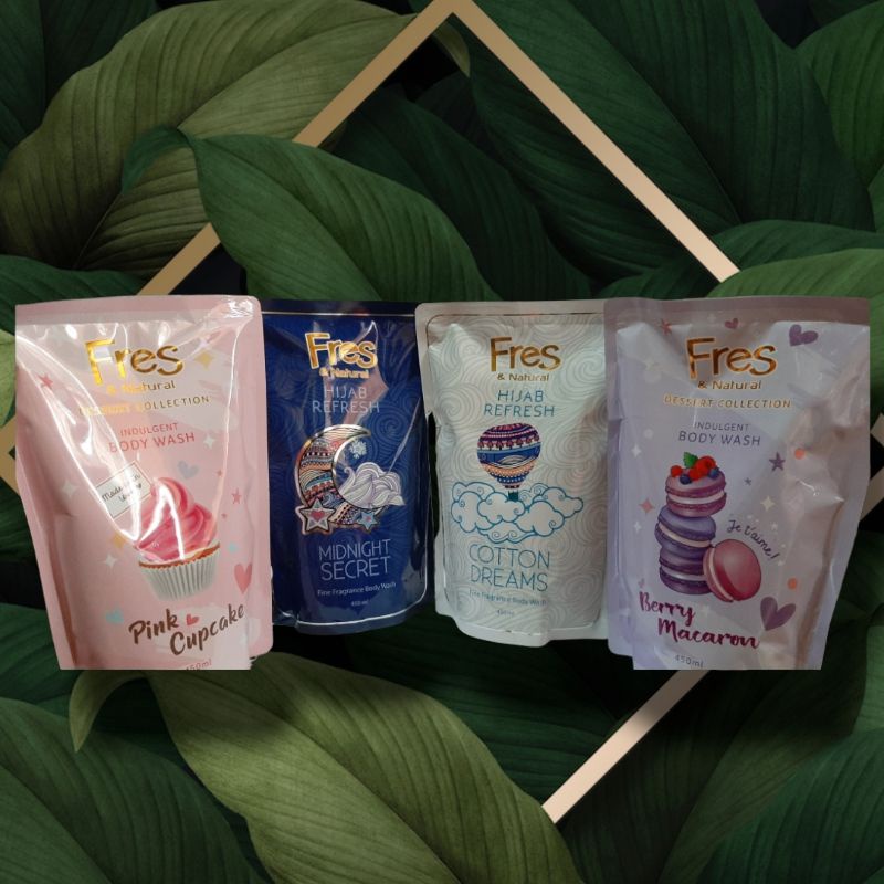 Jual fres & natural fine fragrance body wash sabun mandi cair kemasan ...