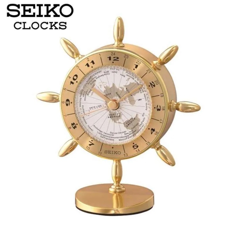 Jual Jam Meja Antik Seiko setir kapal laut qhg107 qhg107G | Shopee ...