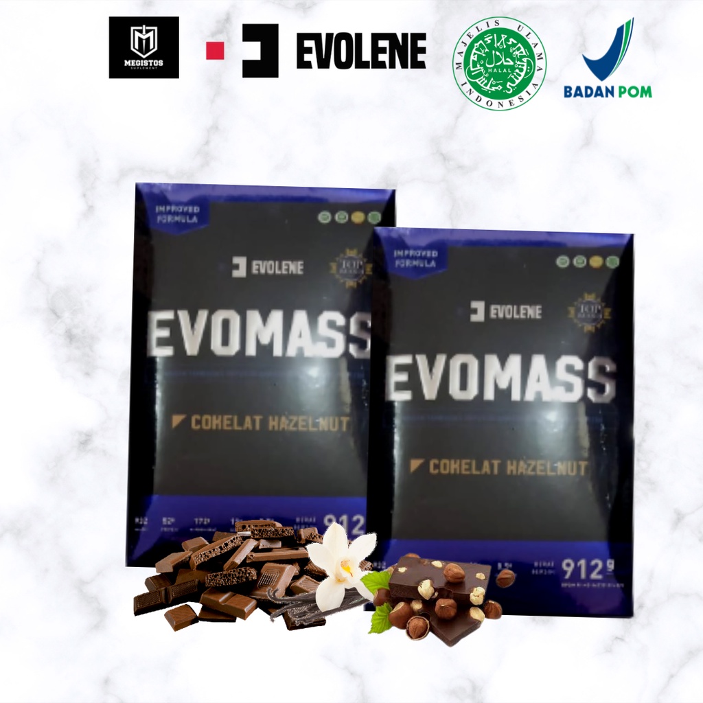 Jual Evolene Evo Mass EvoMass 912gr 2lbs | Shopee Indonesia