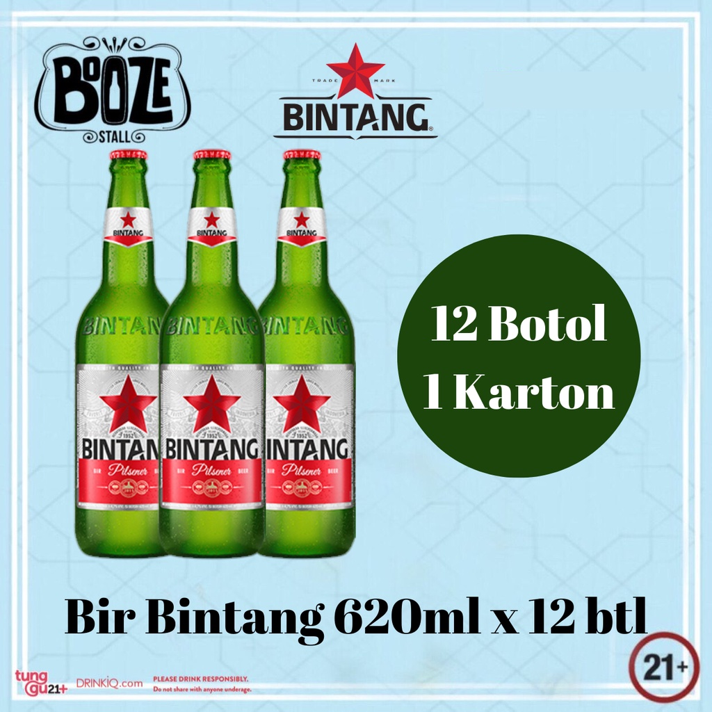 Jual Bir Bintang 620ml x 12 btl (1 Karton) | Shopee Indonesia