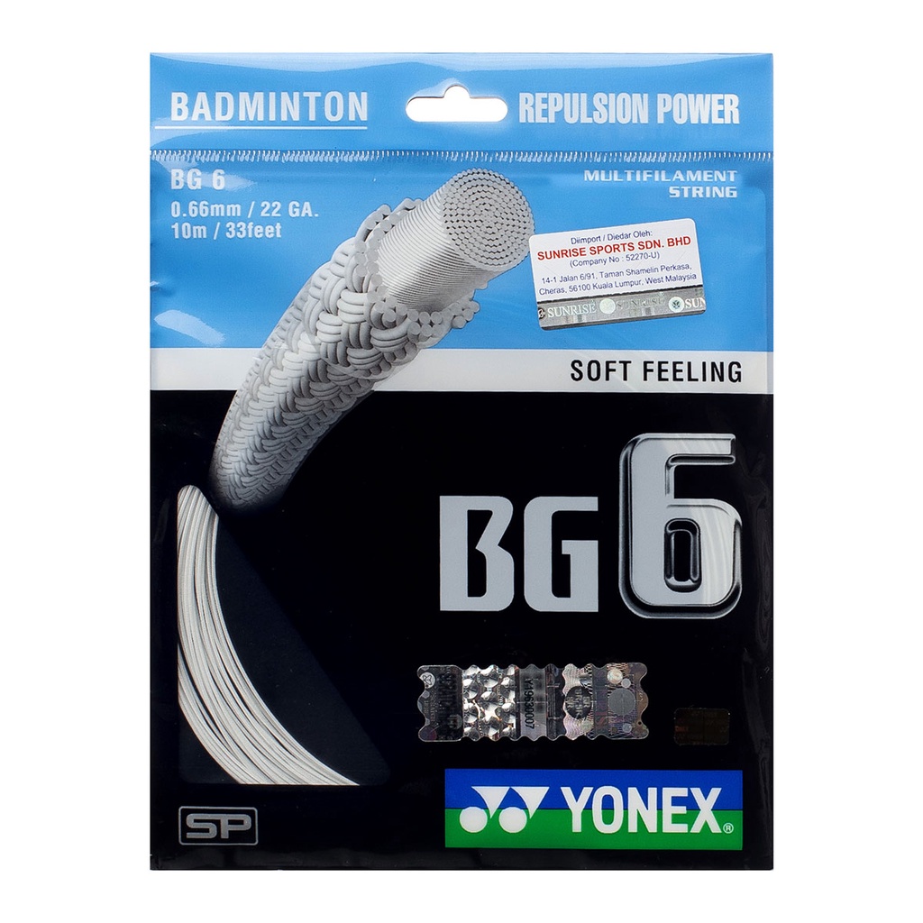 Jual Yonex BG6 STRING Original Senar Badminton Bulutangkis | Shopee ...