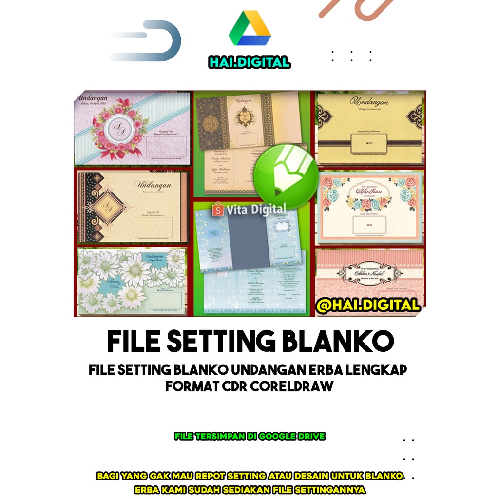 Jual File Setting Blanko Undangan Erba Lengkap Format CDR CorelDraw | Shopee Indonesia