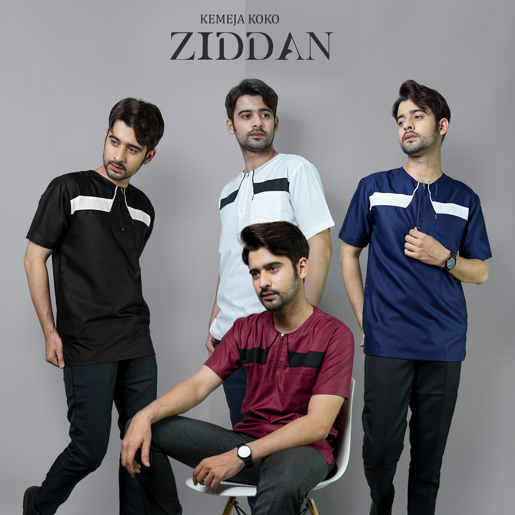 Jual KATSAE - KEMKO ZIDDAN kemeja koko baju koko pria lengan pendek ...