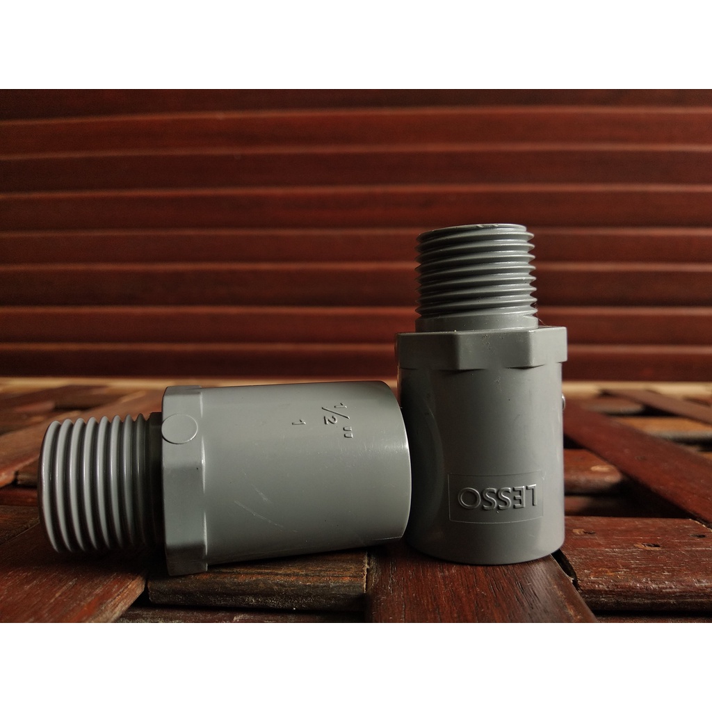 Jual Sock Drat Luar PVC LESSO AW 1/2" inch Sok SDL Valve Socket Fitting ...