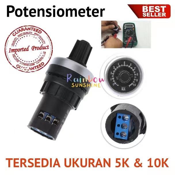 Jual Potentiometer Potensiometer 22mm inverter governor easy mounting ...