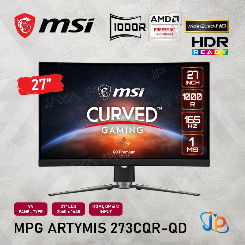 Jual Monitor MSI LED Gaming MPG ARTYMIS 273CQR-QD - Curved WQHD 27 ...