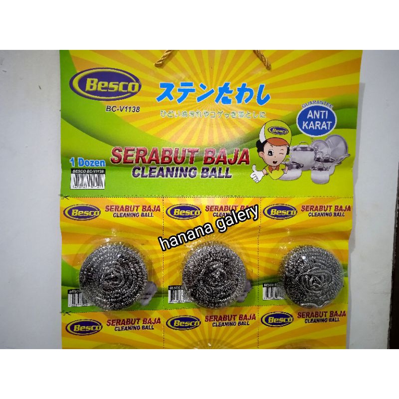 Jual Sabut cuci piring stainless / Sabut baja anti karat (12 pcs ...