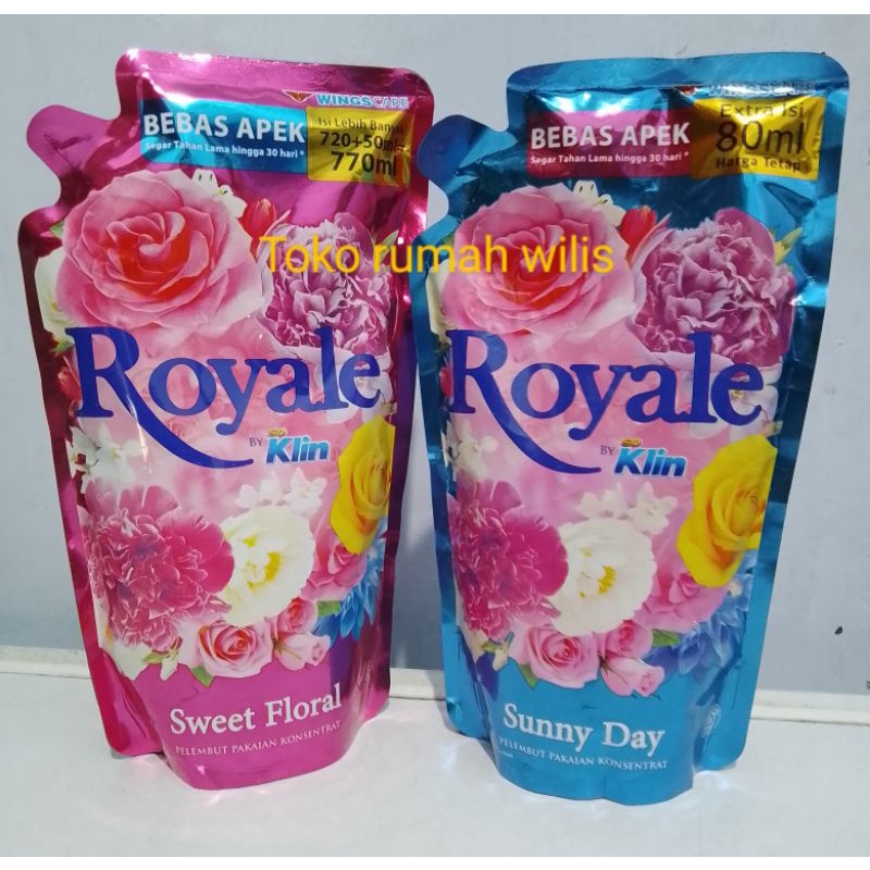 Jual Royale softener pewangi dan pelembut pakaian 720ml | Shopee Indonesia