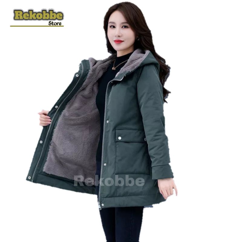 Jual JAKET WINTER WANITA / JAKET MUSIM DINGIN WANITA / JAKET WINTER BULU WANITA / JAKET HANGAT ...