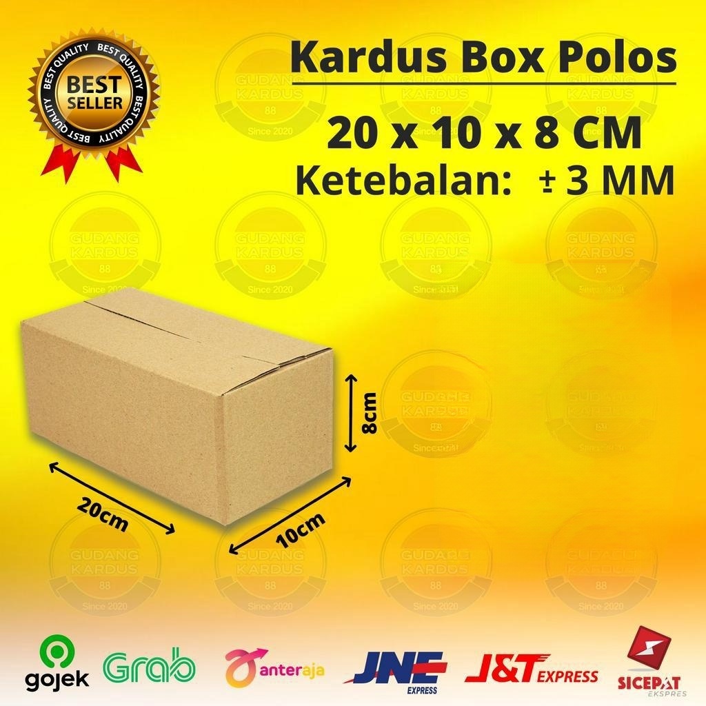 Jual Kardus Karton Box 20x10x8 CM Kotak Dus Packing Packaging Polos ...
