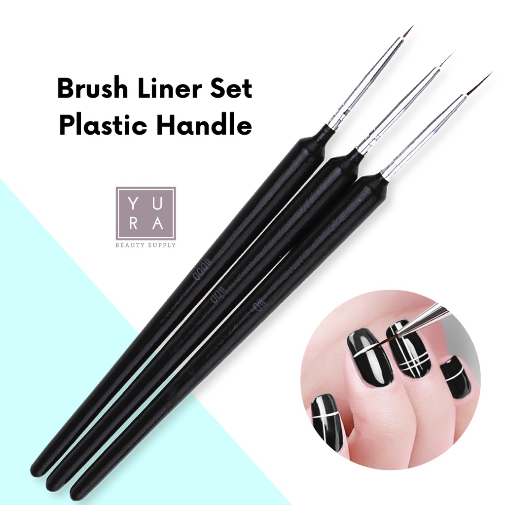 Jual Brush Liner Drawing Kutek Gel Nail Art Hitam (NP-37) | Shopee ...