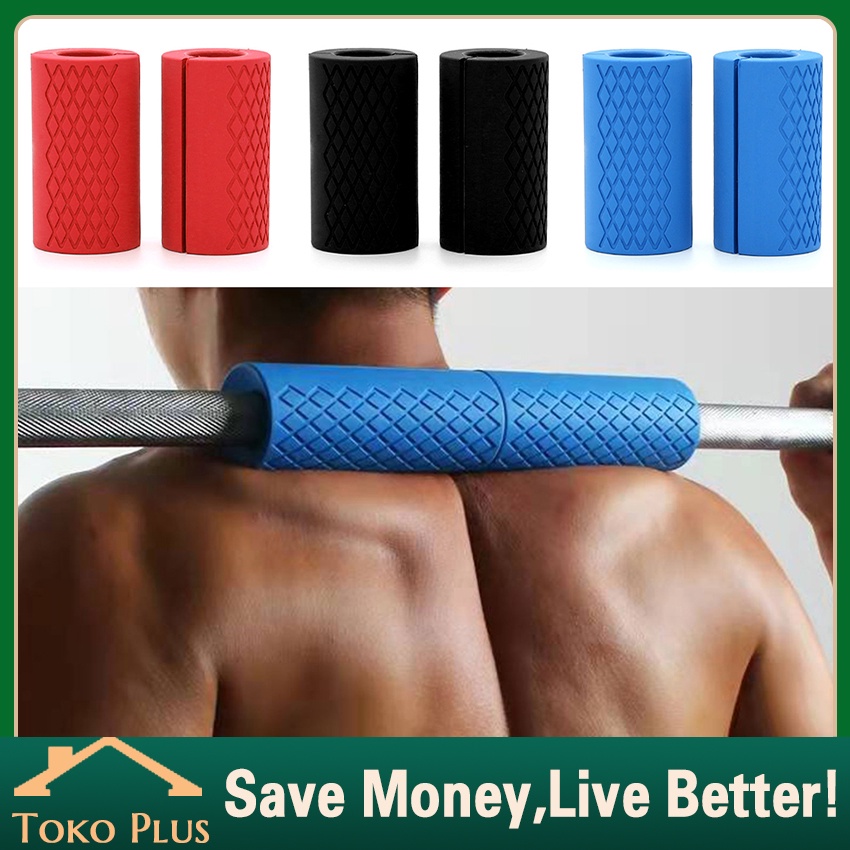 Jual Fat Grip Barbell Silicone Hand Grip Bar Dumbbell Curved Bar Grip ...
