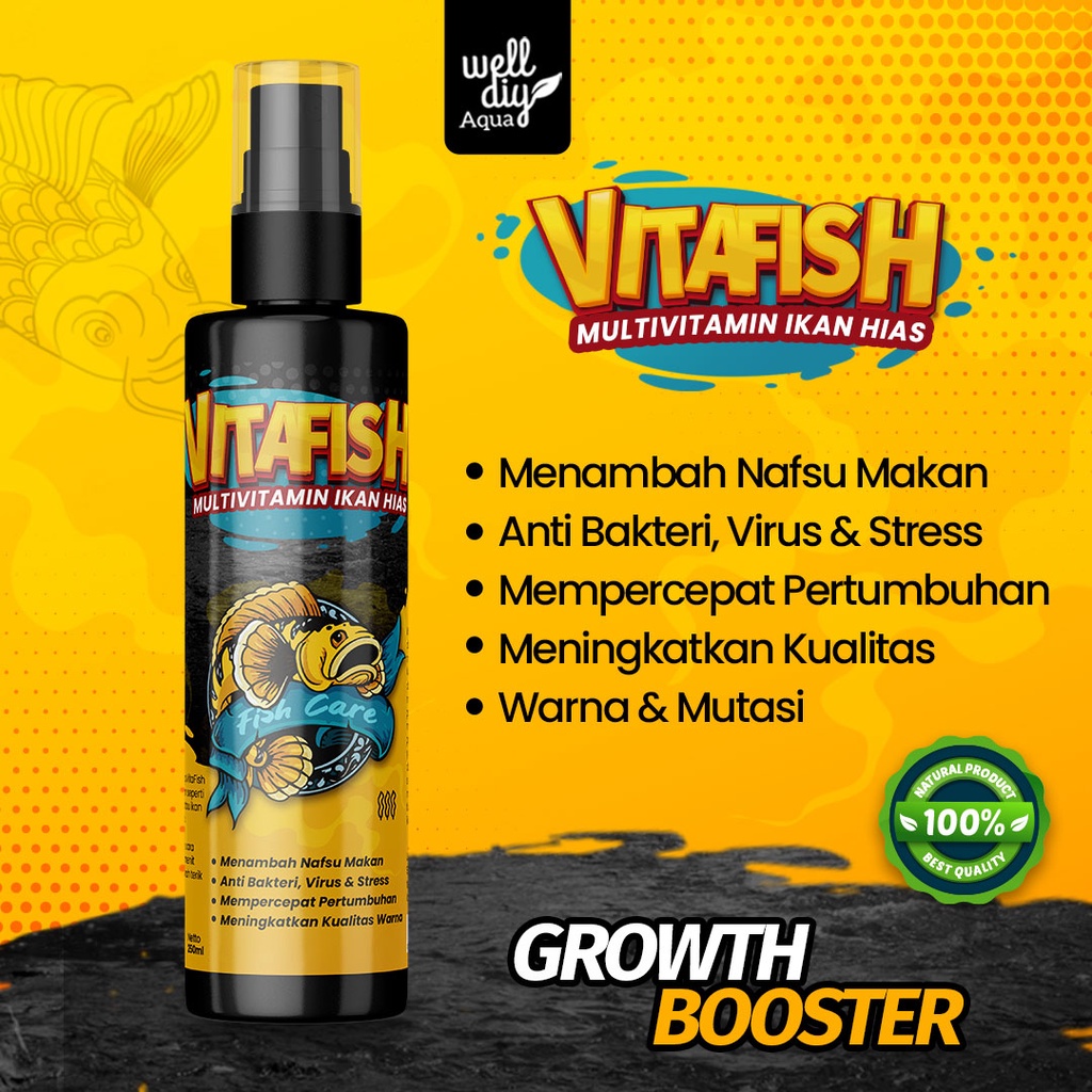 Jual Vitamin Pakan ikan Mempercepat Pertumbuhan Vitafish 250 ml ...