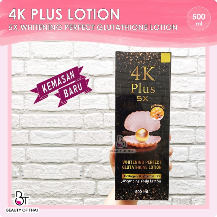 Jual Terbatas 4K Plus 5X Whitening Perfect Glutathione Lotion 500Ml ...