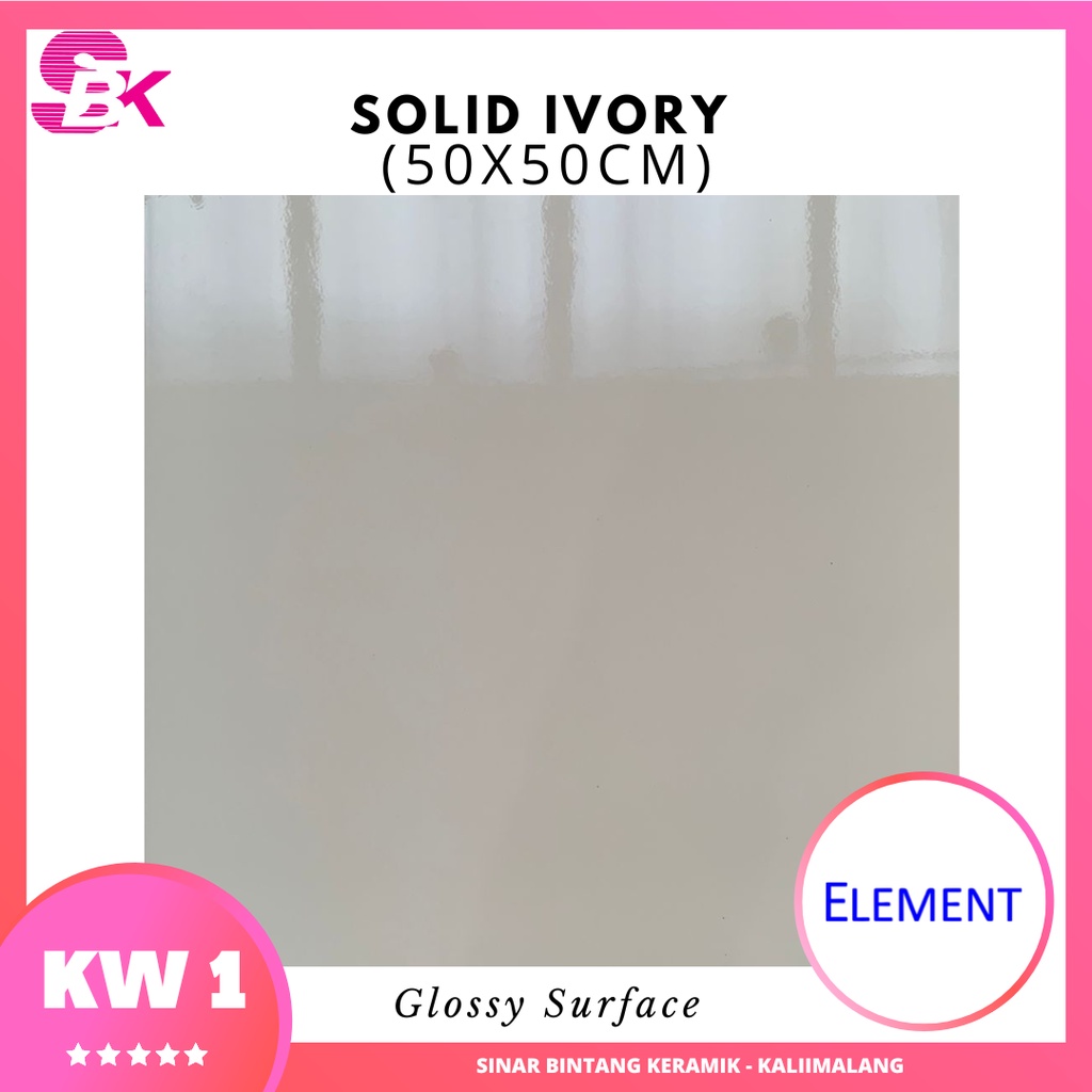 Jual Keramik Lantai 50x50 Solid Ivory | Shopee Indonesia