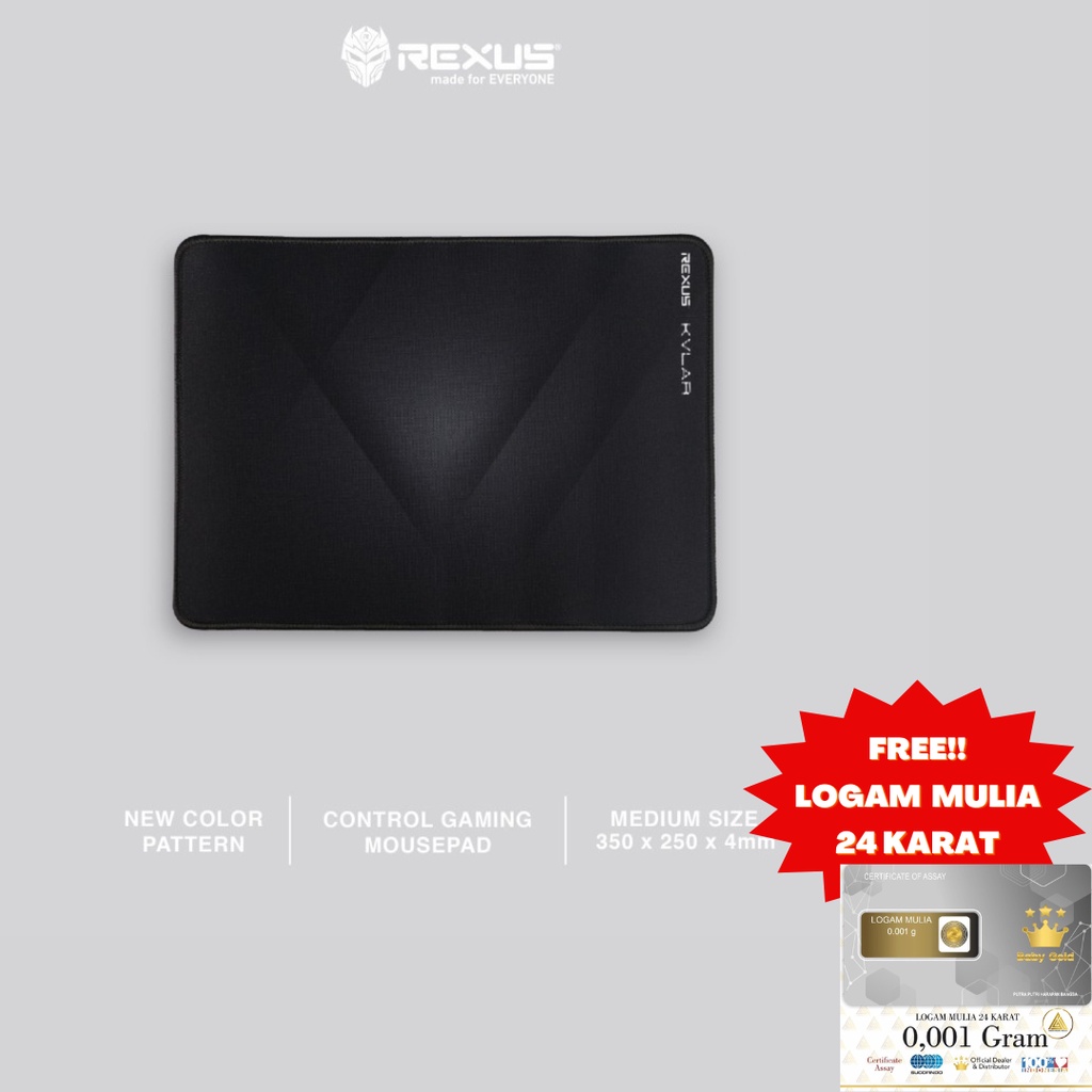 Jual Rexus KVLAR Gaming Mousepad 350x250 tatakan alas mouse pad T3 ...