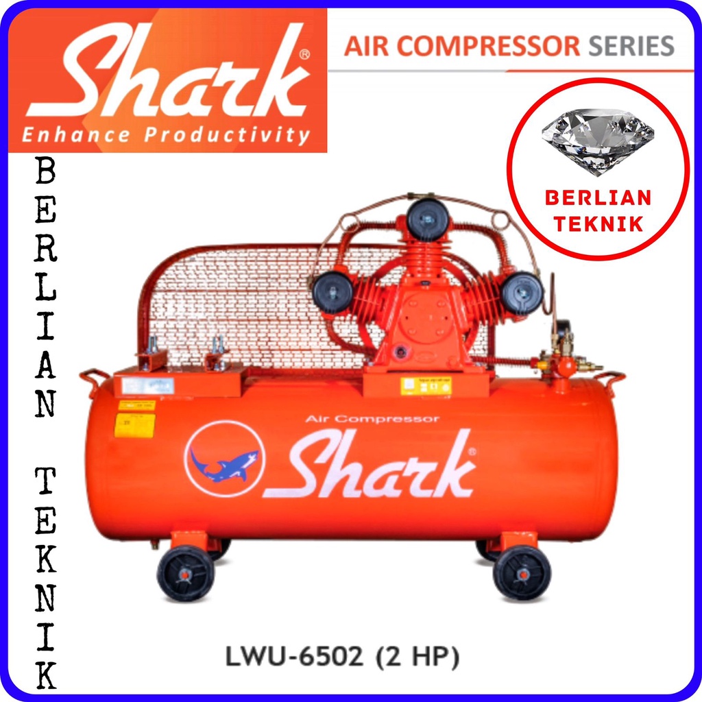 Jual Kompresor Angin Shark 2 HP LWU 6502 Air Compressor Unloading ...