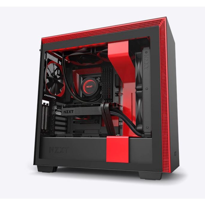 Jual [tanpa palet kayu] Casing NZXT H710i RGB Matte Black Red Tempered ...
