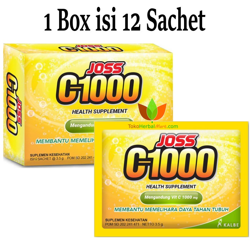 Jual VITAMIN C JOSS C 1000 MG 12 SACHET SUPLEMEN DAYA TAHAN TUBUH ...