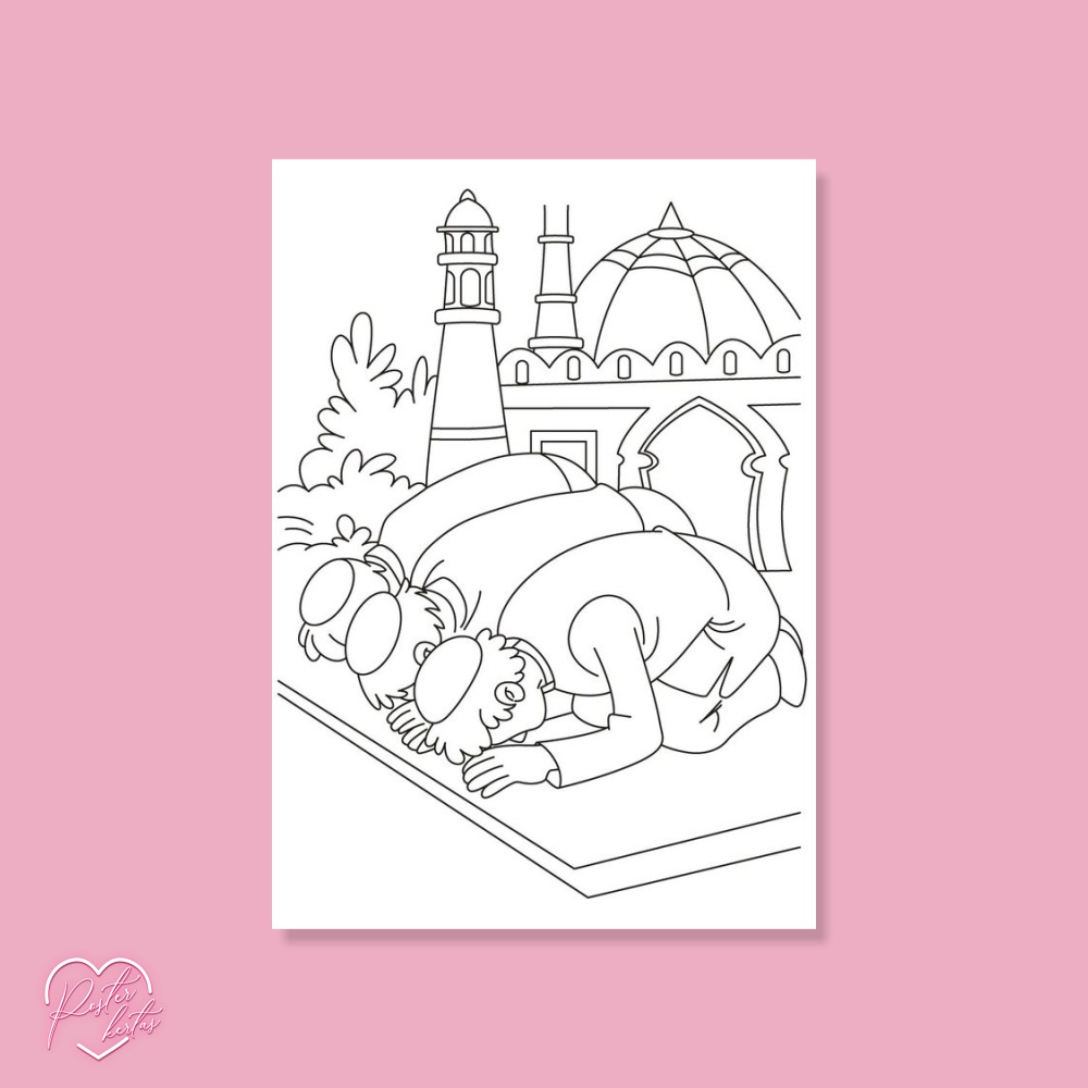 Jual LEMBAR SKETSA KERTAS GAMBAR BELAJAR MEWARNAI COLOURING ANAK TK ...