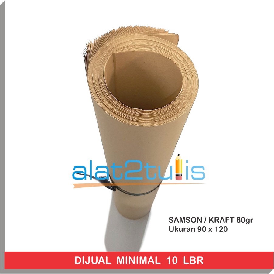 Jual Kertas Samson Coklat Kraft Craft 80 gram 90 x 120 cm Bungkus ...