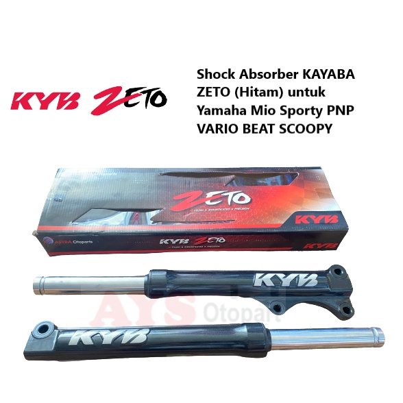 Jual SHOK DEPAN Shock Absorber KAYABA KYB ZETO KYOS-FF1020HZ Hitam untuk Yamaha Mio Sporty PNP ...