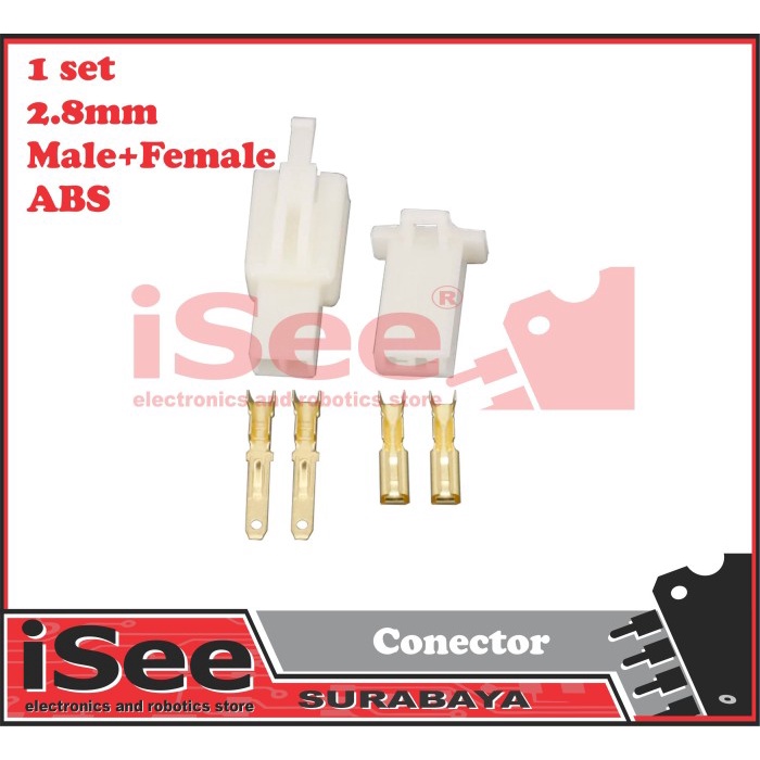 Jual Small Car Socket 2p 2.8mm kabel soket motor mobil Skun Kecil 2Pin ...