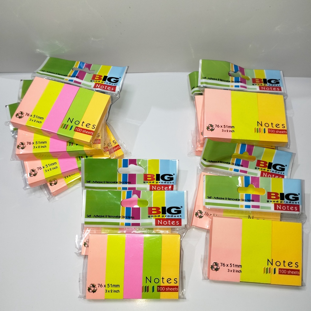 Jual STICKY NOTE 76 x 51 mm MEMO TEMPEL BIG 3 cut/5 cut / Pembatas ...