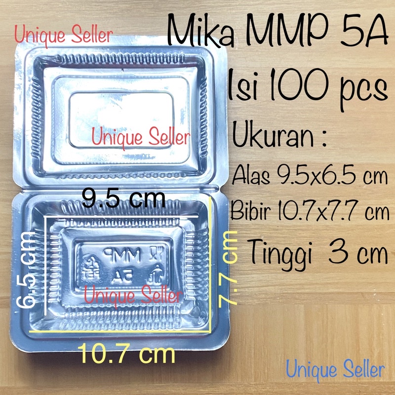 Jual (Isi100) Mika 5A 5C 5T S5 Tebal / Mika Kue Roti Jajan Wadah Plastik Mika Bening Kotak ...