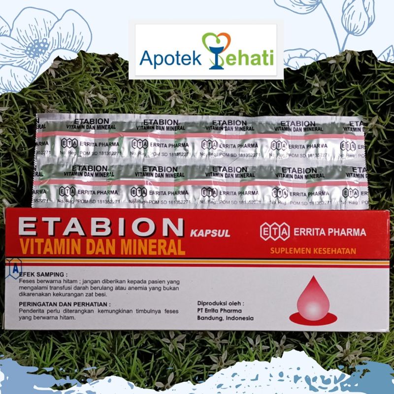 Jual Etabion Kapsul Tambah Darah per Strip isi 10 Kapsul Suplemen Ibu ...