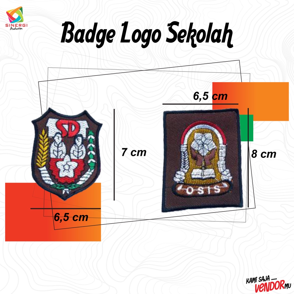 Jual Badge bordir custom|badge pramuka|badge osis|badge nama|badge ...