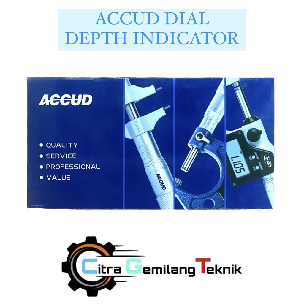 Jual ACCUD dial depth indicator/ dial indicator/ alat ukur kedalaman ...