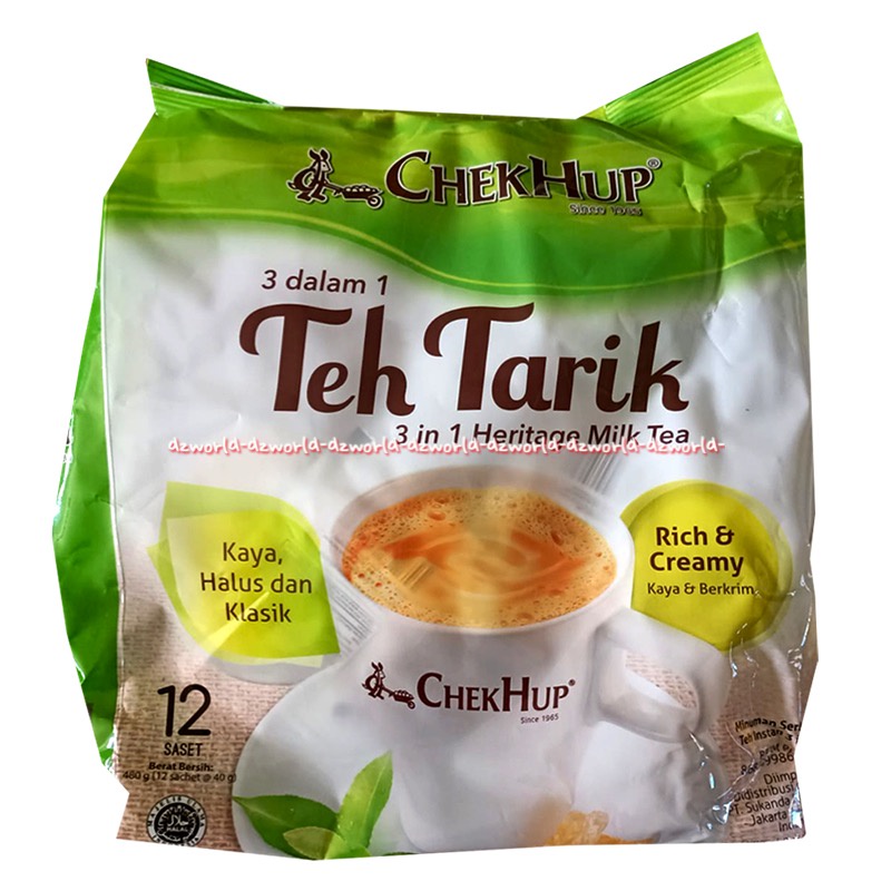 Jual Chekhup Teh Tarik 3in1 Heritage Milk 12sachet Tea Rich Creamy With ...