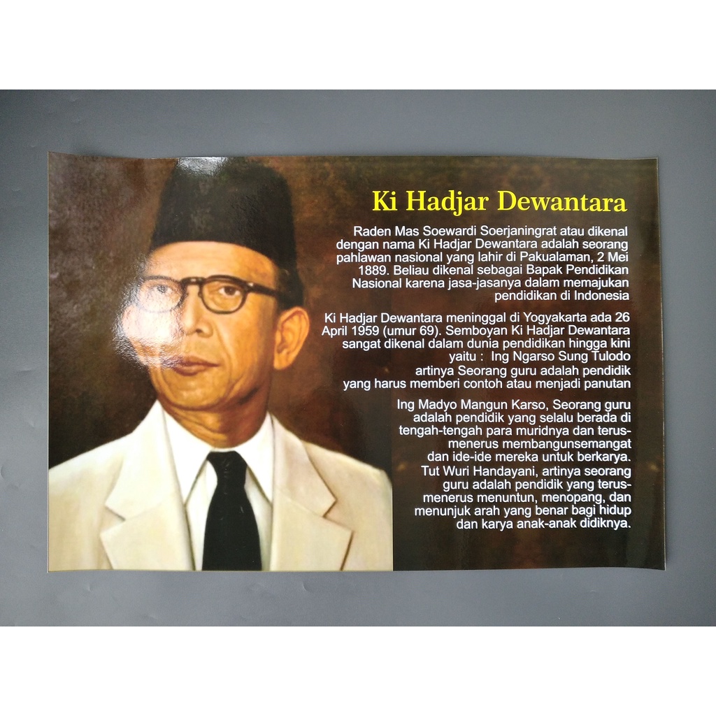 Jual Poster Ki Hajar Dewantara, Poster Sekolah, Poster Pahlawan ...