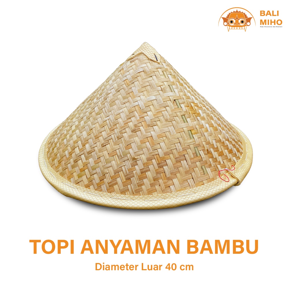 Jual Anyaman Topi Bambu Diameter 40 cm - Caping High Quality - Topi ...