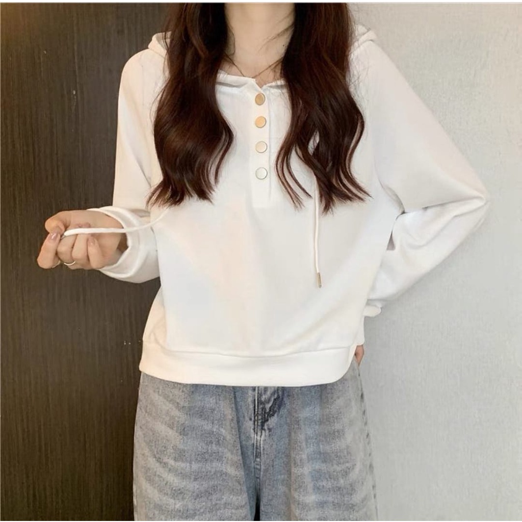 Jual Sweater Wanita Gamma Button - Sweatshirt Sella Buton Terbaru ...