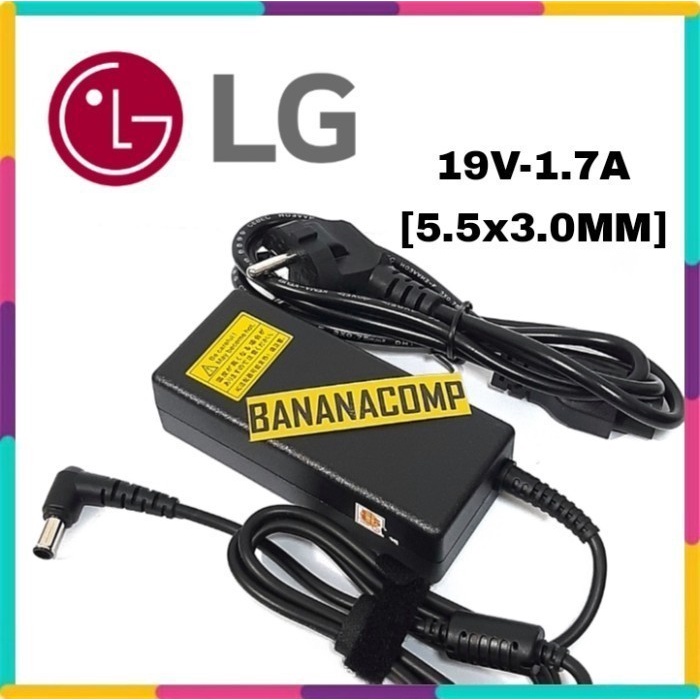 Jual Adaptor Charger TV LG LED Original 19V 1.7A free kabel power ...