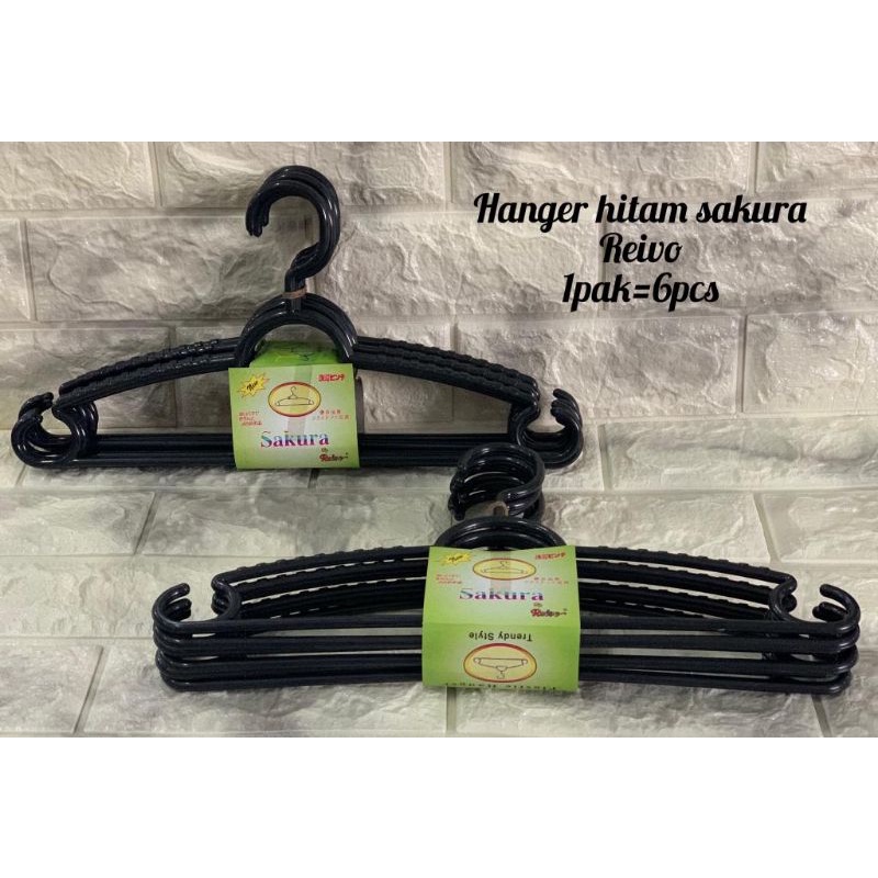 Jual gantungan baju hitam / gantungan baju plastik / kastok hitam ...
