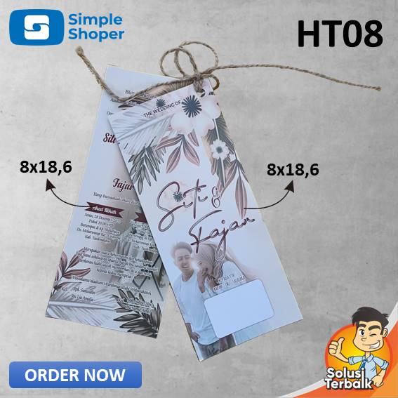 Jual Cetak Undangan Pernikahan model Hangtag / Tag Foto | Shopee Indonesia