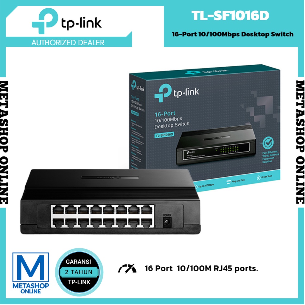 Jual TP-LINK TL-SF1016D 16-Port 10/100Mbps Desktop Switch HUB 16Port ...
