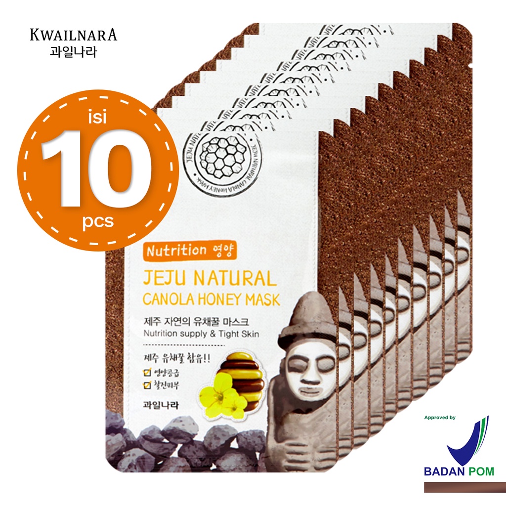 Jual Kwailnara - Jeju Natural Sheet Mask CANOLA HONEY paket masker ...