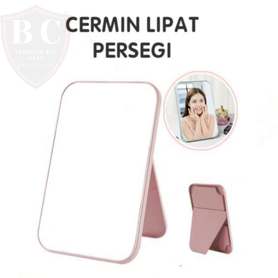 Jual CERMIN LIPAT PERSEGI PORTABLE KACA RIASA MAKE UP BEAUTY MIRROR ...