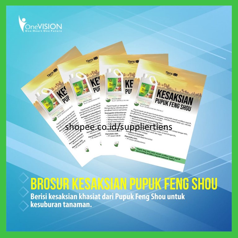 Jual Brosur Panduan dan kesaksian Penggunaan Pupuk Tiens Feng Shou ...